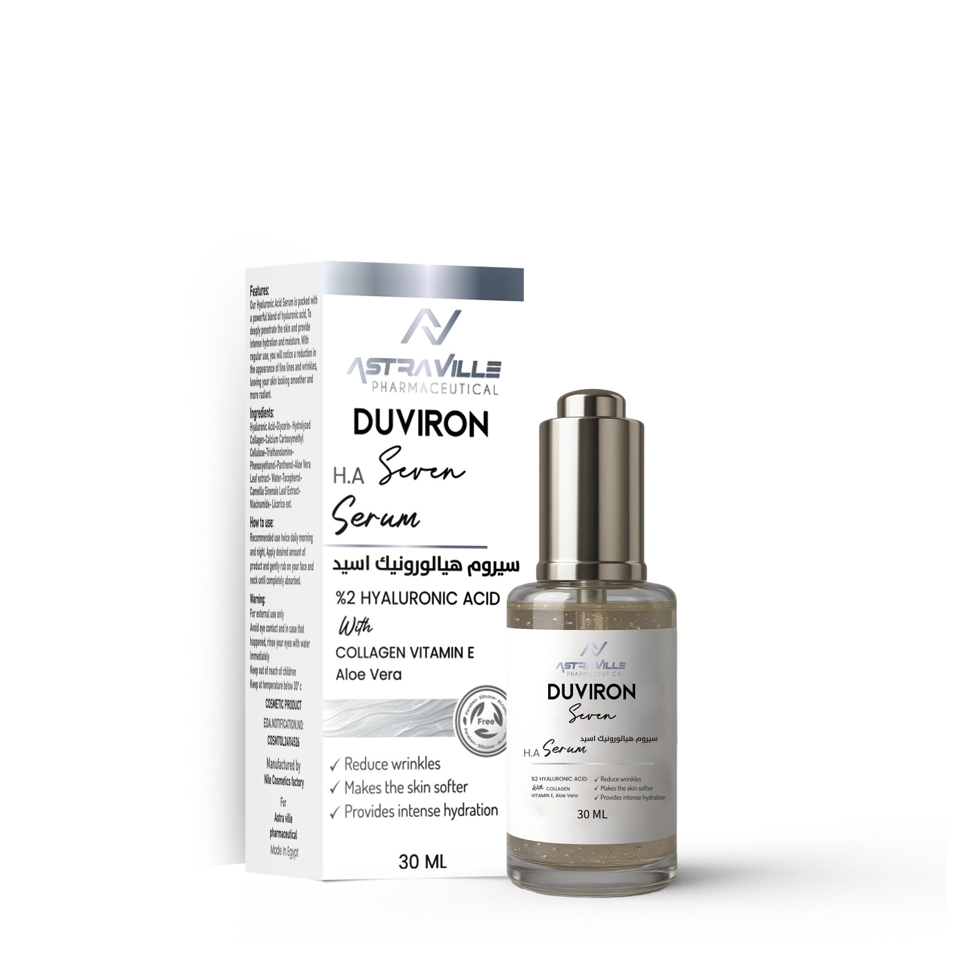 DuvIron Seven HA Hyaluronic Acid Serum - Astraville Pharma